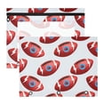 ALAZA Rugby Balls Footballs Pattern Pencil Pouch 3 Ring Binder with ...