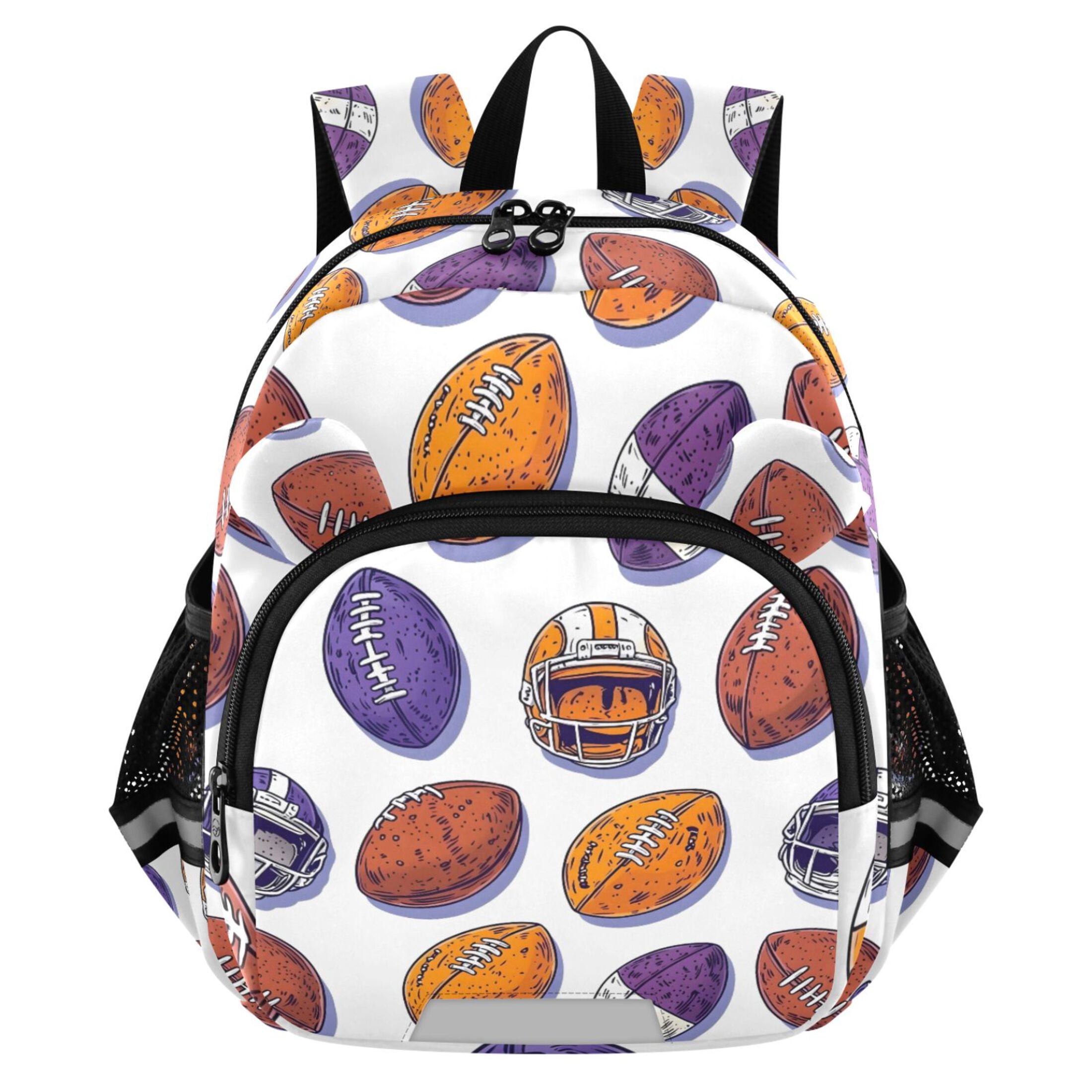 ALAZA Rugby Football Balls Mini Backpack School Bookbag Age 3-7 Medium ...