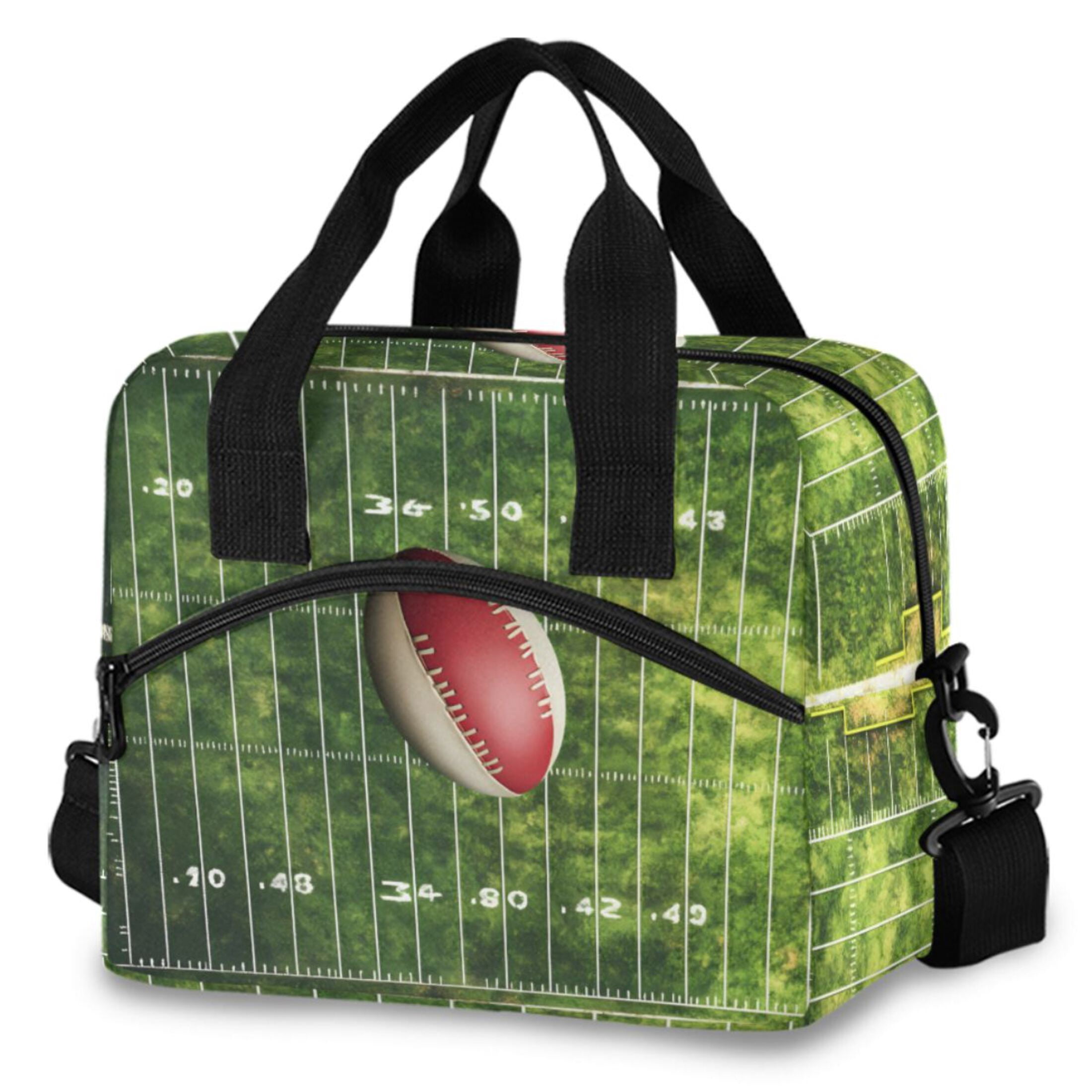 ALAZA Rugby Football Field Insulated Lunch Box Large Reusable Cooler ...