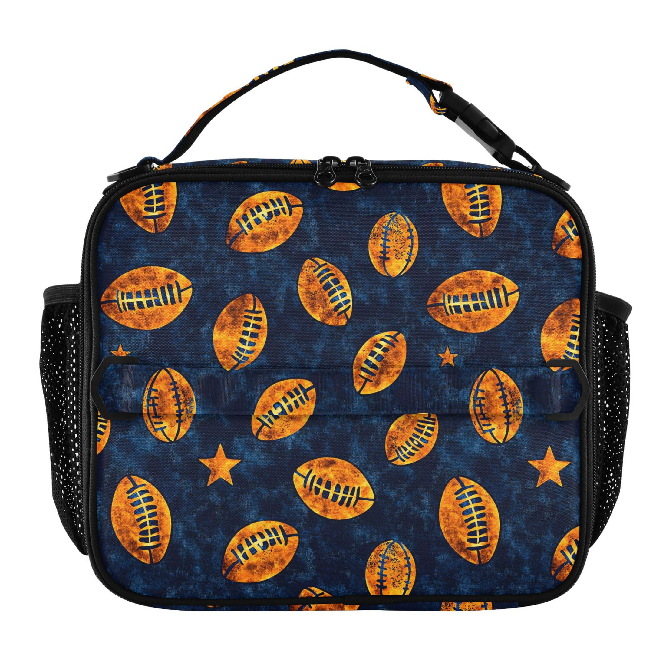 ALAZA Rugby Football Stars Lunch Box Insulated Lunch Bag Cooler Tote ...