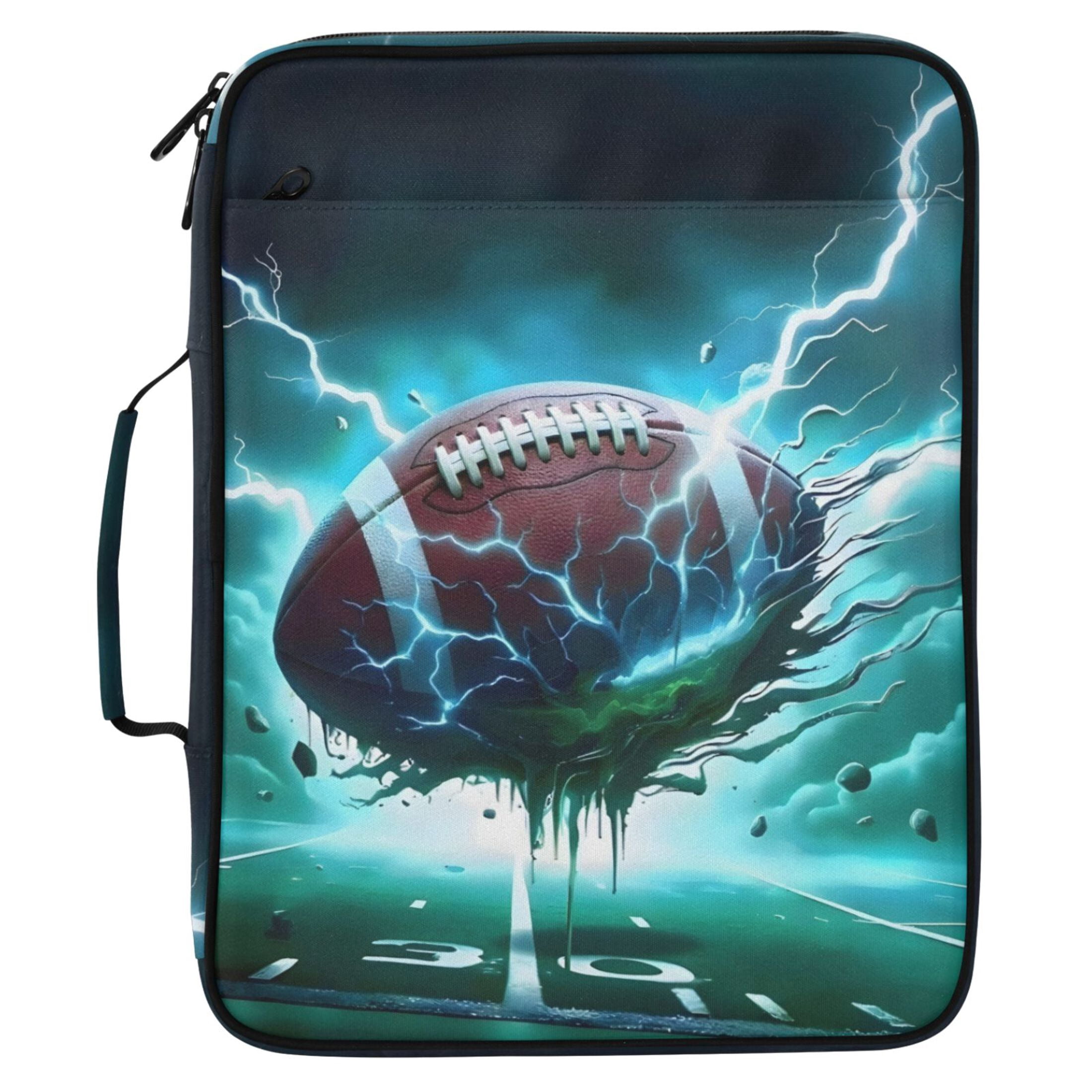 ALAZA Rugby Lightning Pattern Expanding Accordion File Folder 3 Ring ...