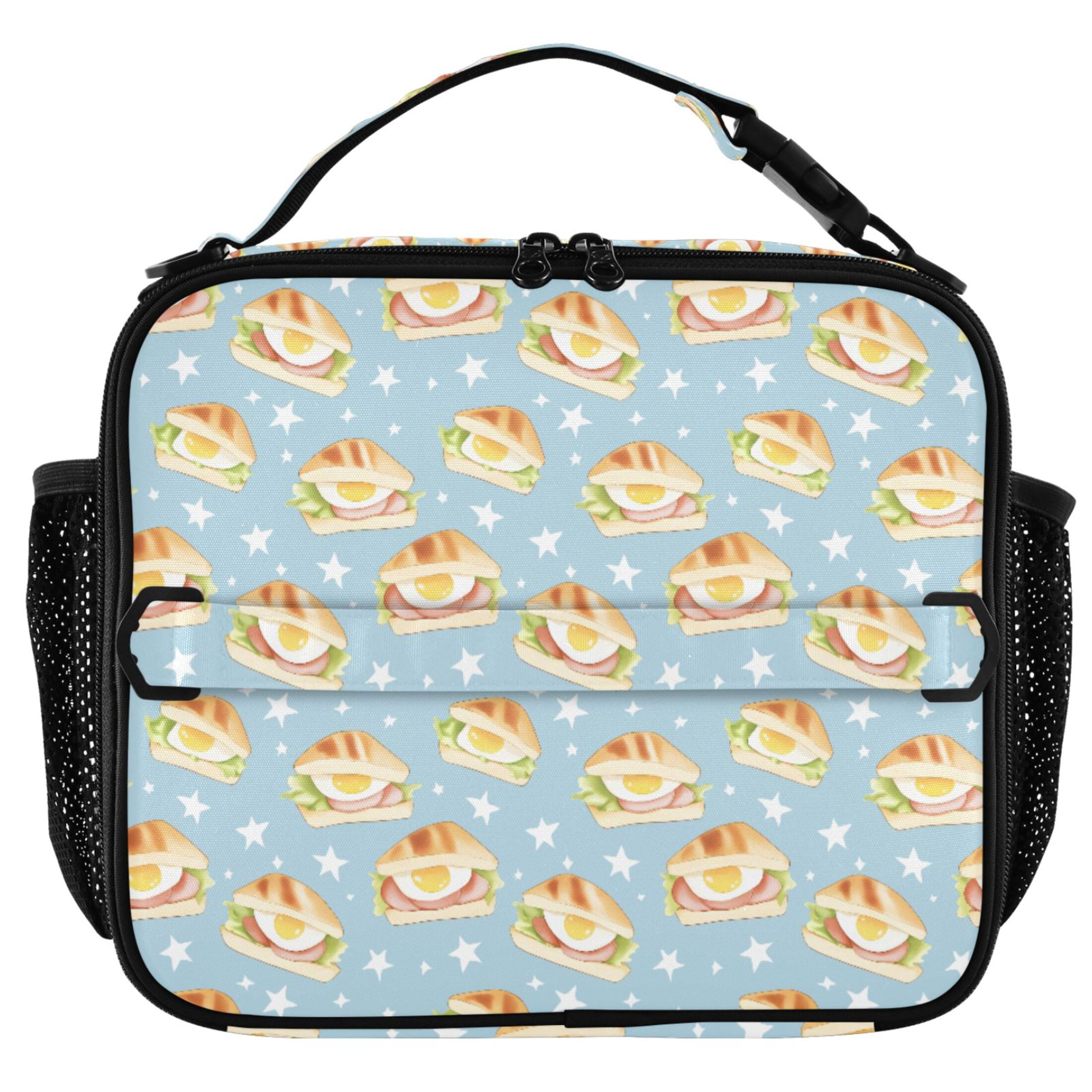ALAZA Sandwich Stars Insulated Lunch Box Lunch Bag Cooler Tote with ...