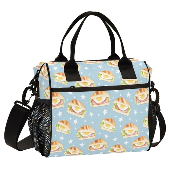 ALAZA Sandwich Stars Print Cooler Lunch Bag Insulated Reusable Lunch ...