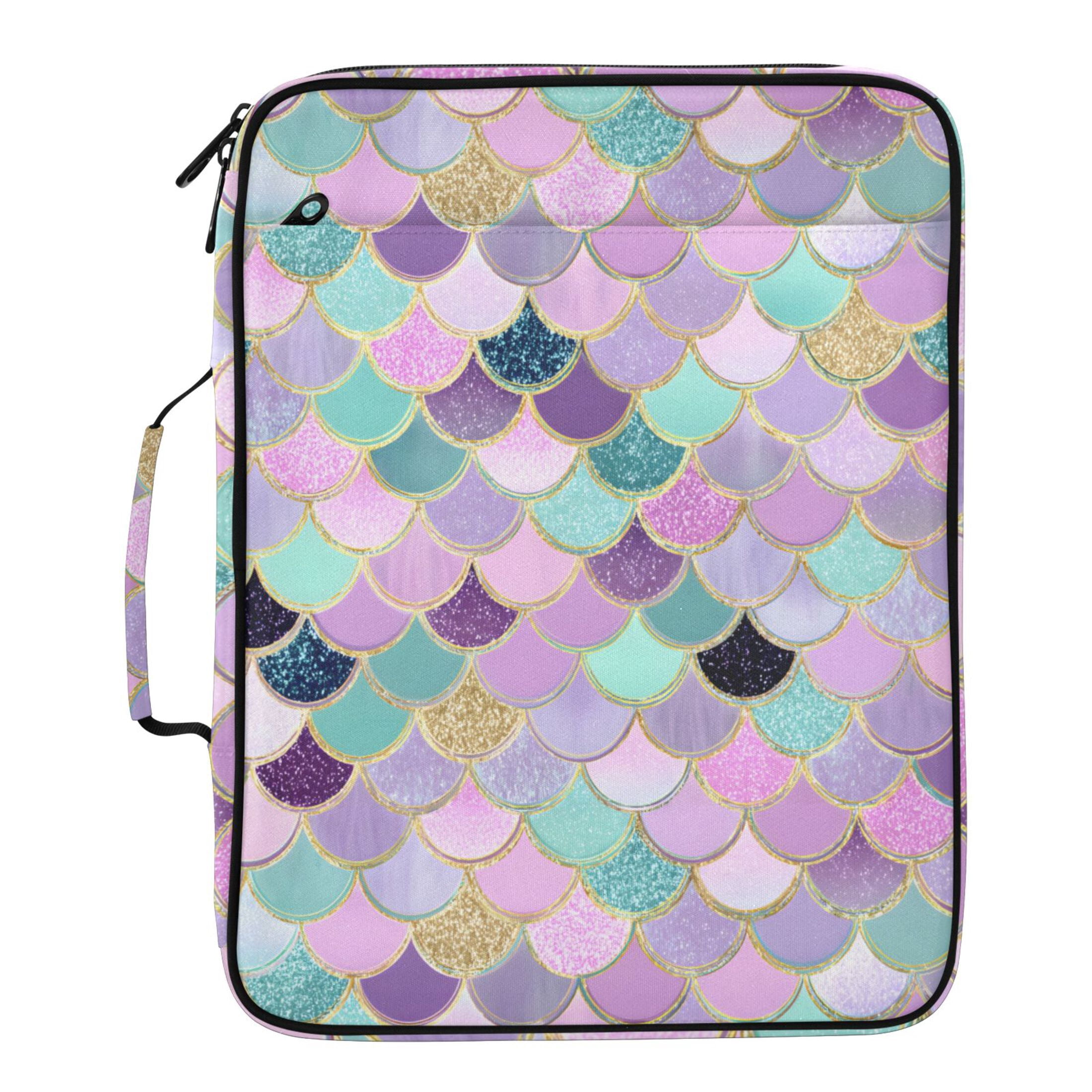 ALAZA Scales Glitter Shiny Pattern Expanding Accordion File Folder 3 ...