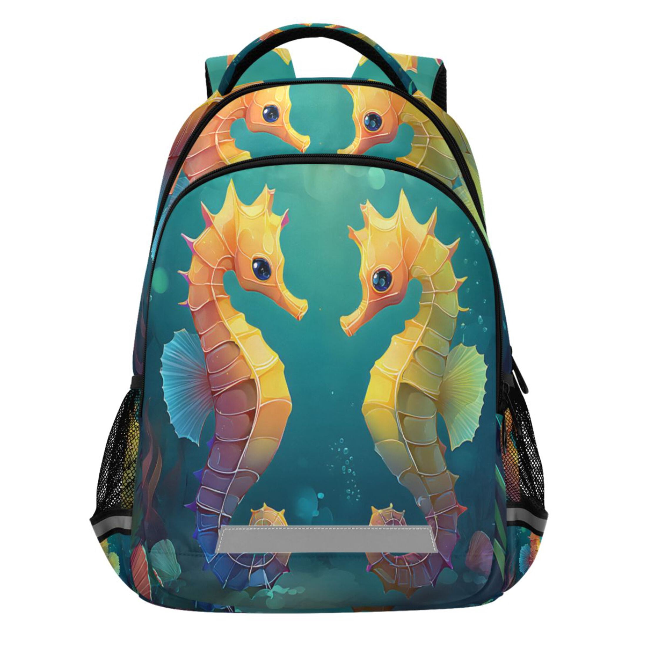 ALAZA Sea Horses Pattern Backpack Elementary School Bags Student ...