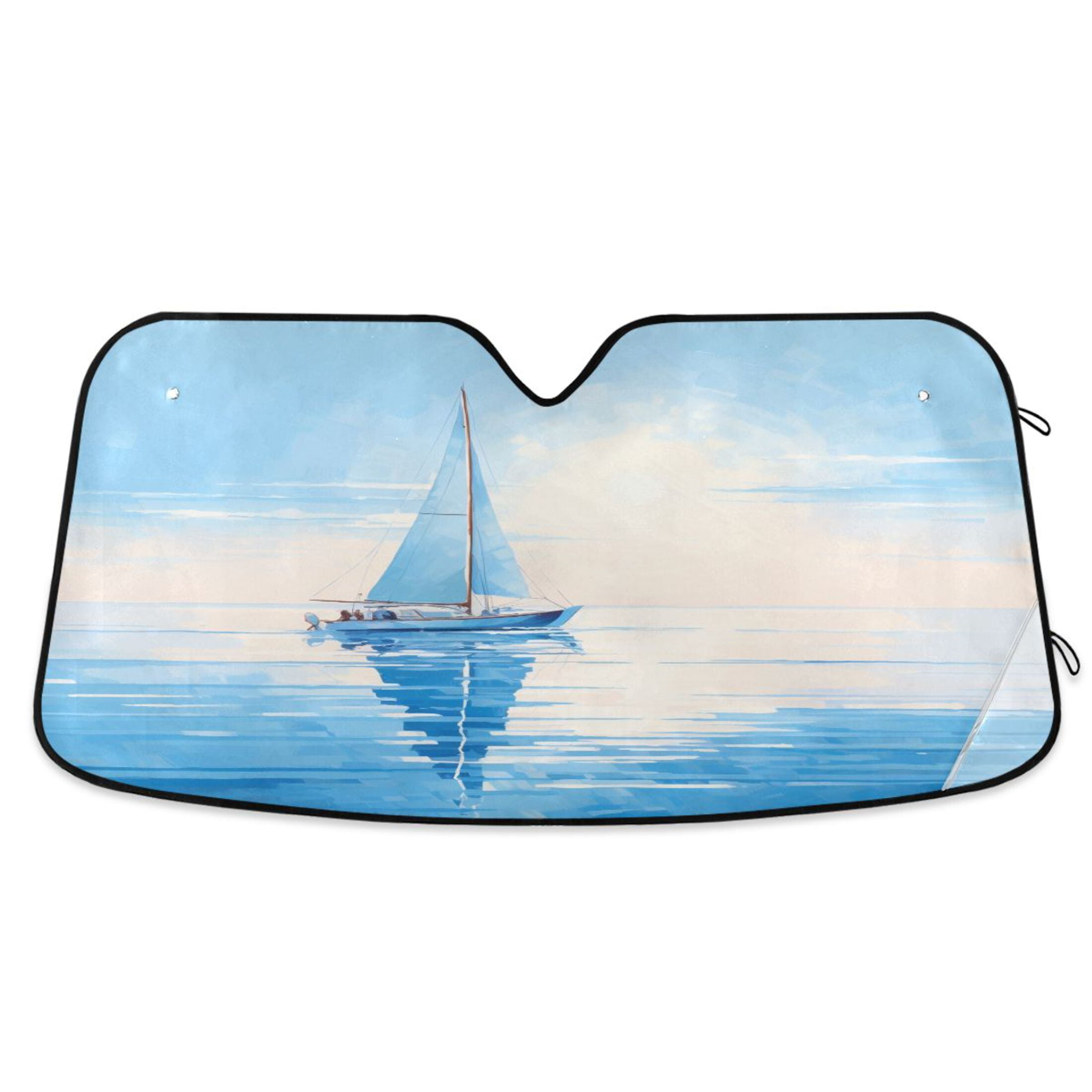 ALAZA Sea Oil Paint Windshield Sun Shade Car Foldable Sun Visor Block ...