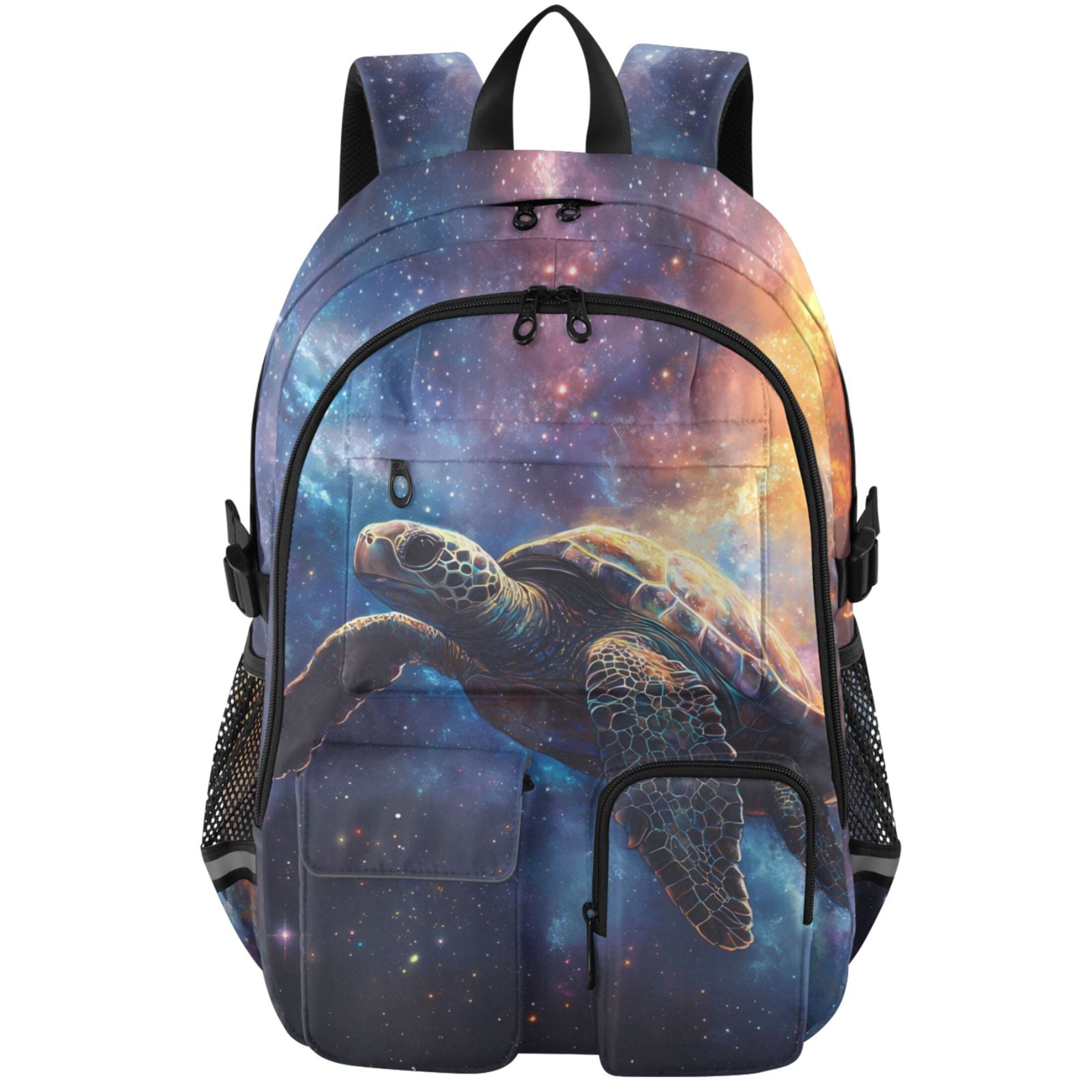 ALAZA Sea Turtle Starry Sky Print Student Backpack School Bookbag Large ...