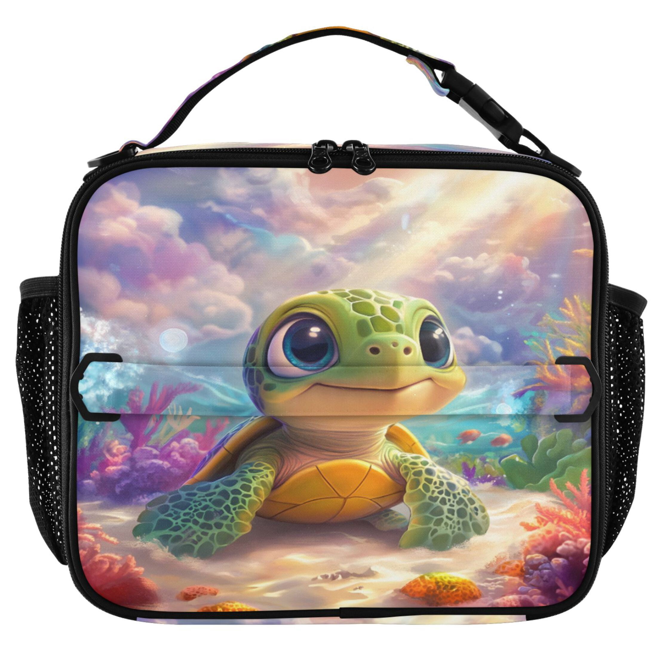 ALAZA Sea Turtles Sunshine Insulated Lunch Box Lunch Bag Cooler Tote ...