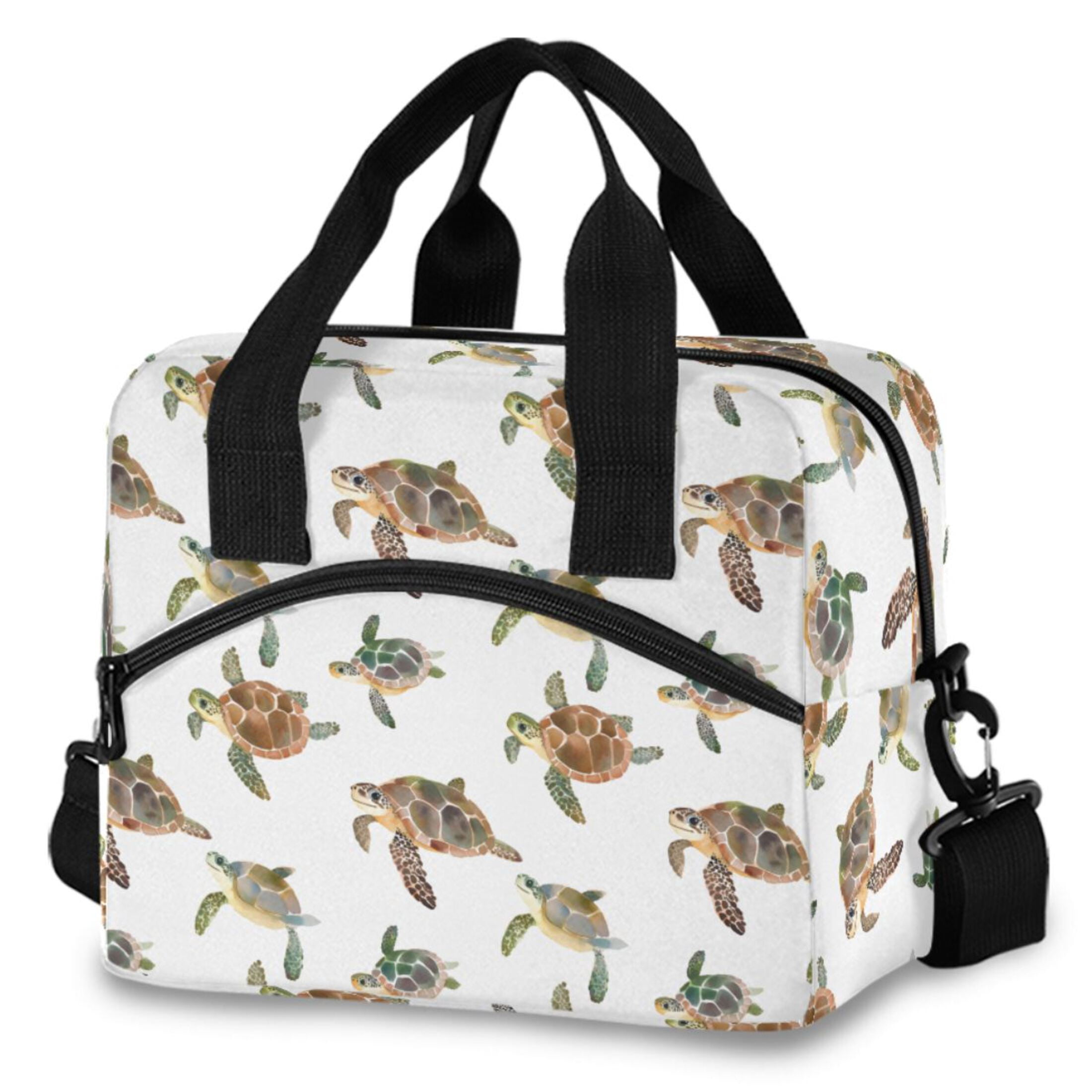 ALAZA Sea Turtles-b1 Insulated Lunch Box Large Reusable Cooler Bag with ...