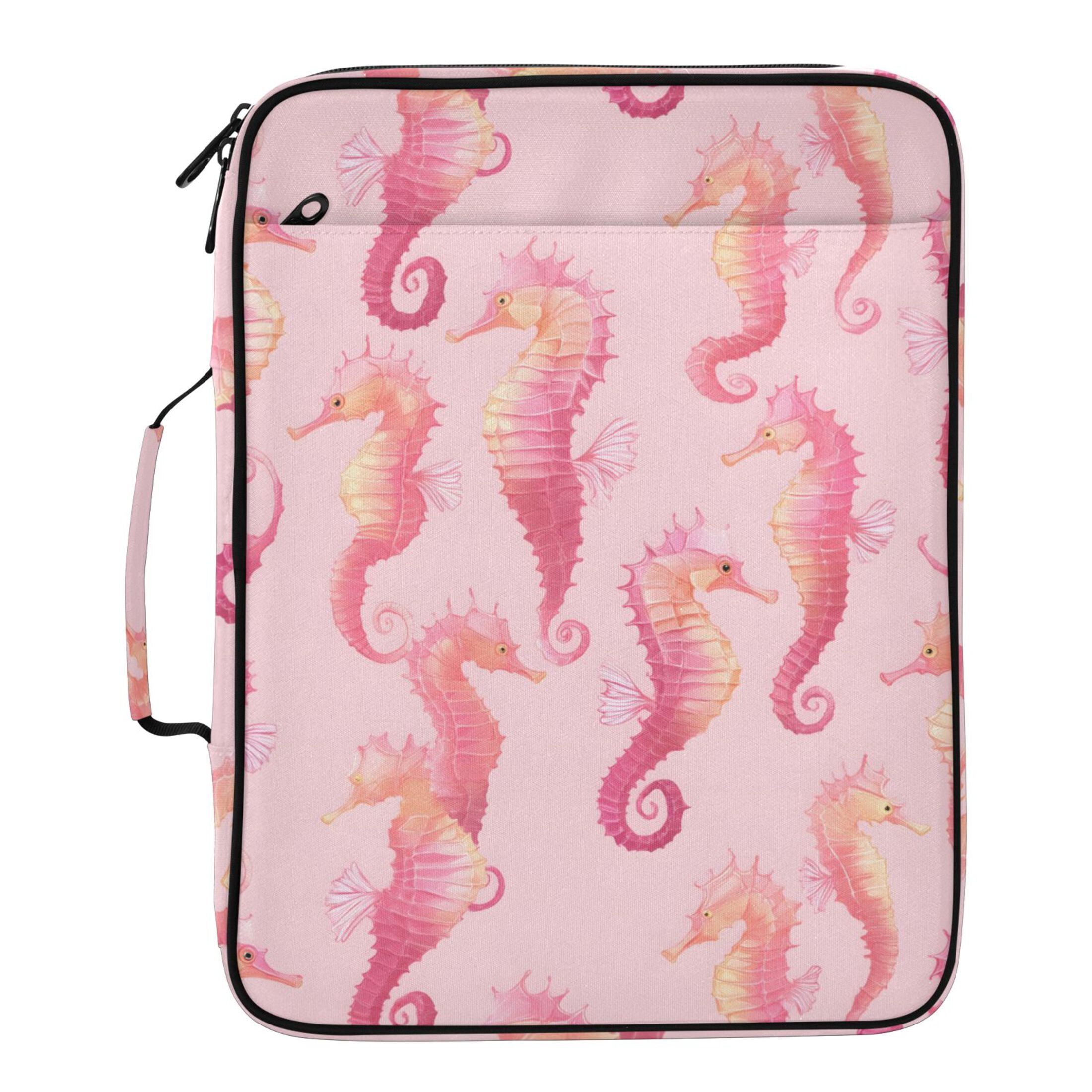 ALAZA Seahorse Cartoon Pattern Expanding Accordion File Folder 3 Ring ...