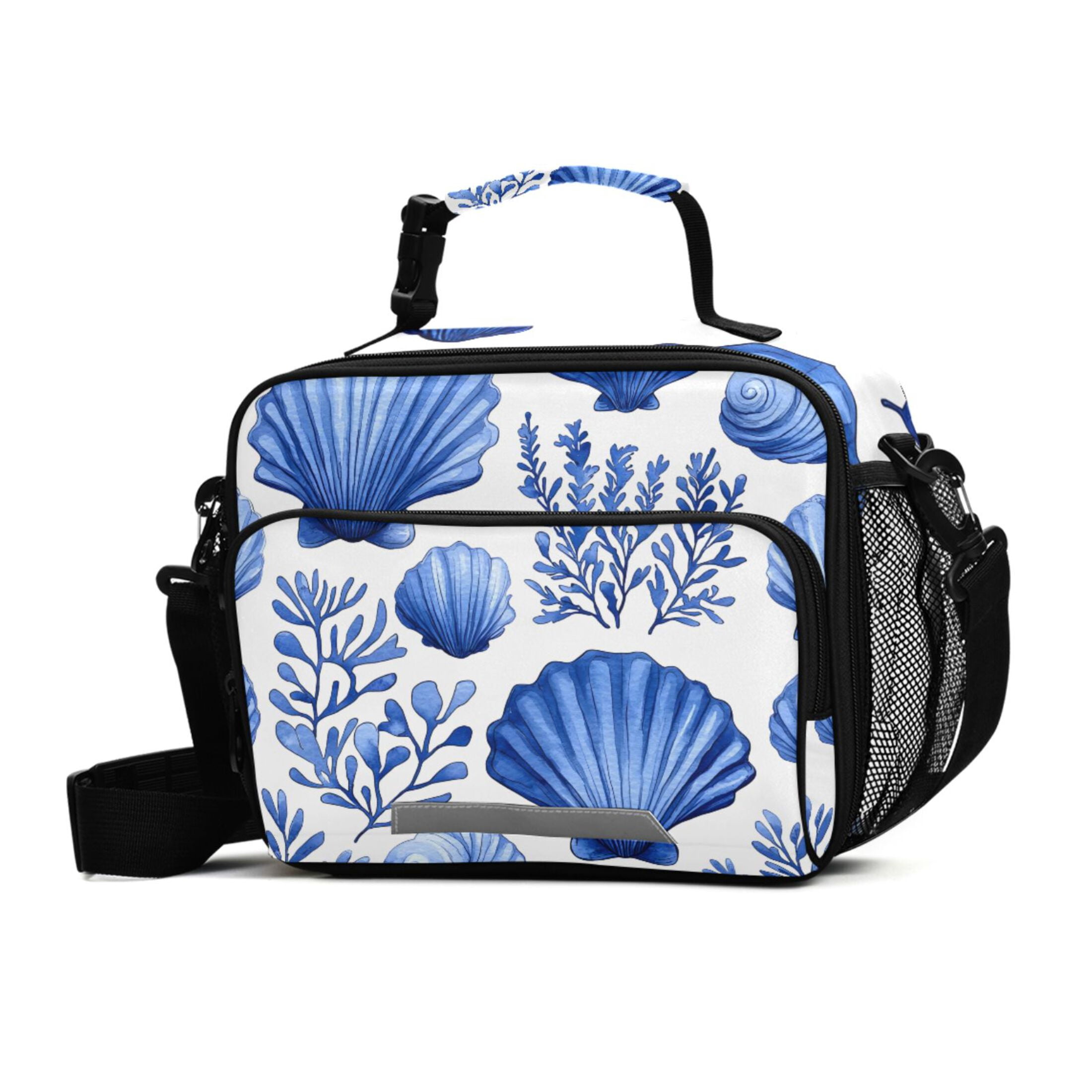 ALAZA Seashells Coral Lunch Box Insulated Cooler Bag Reusable Tote Bags ...