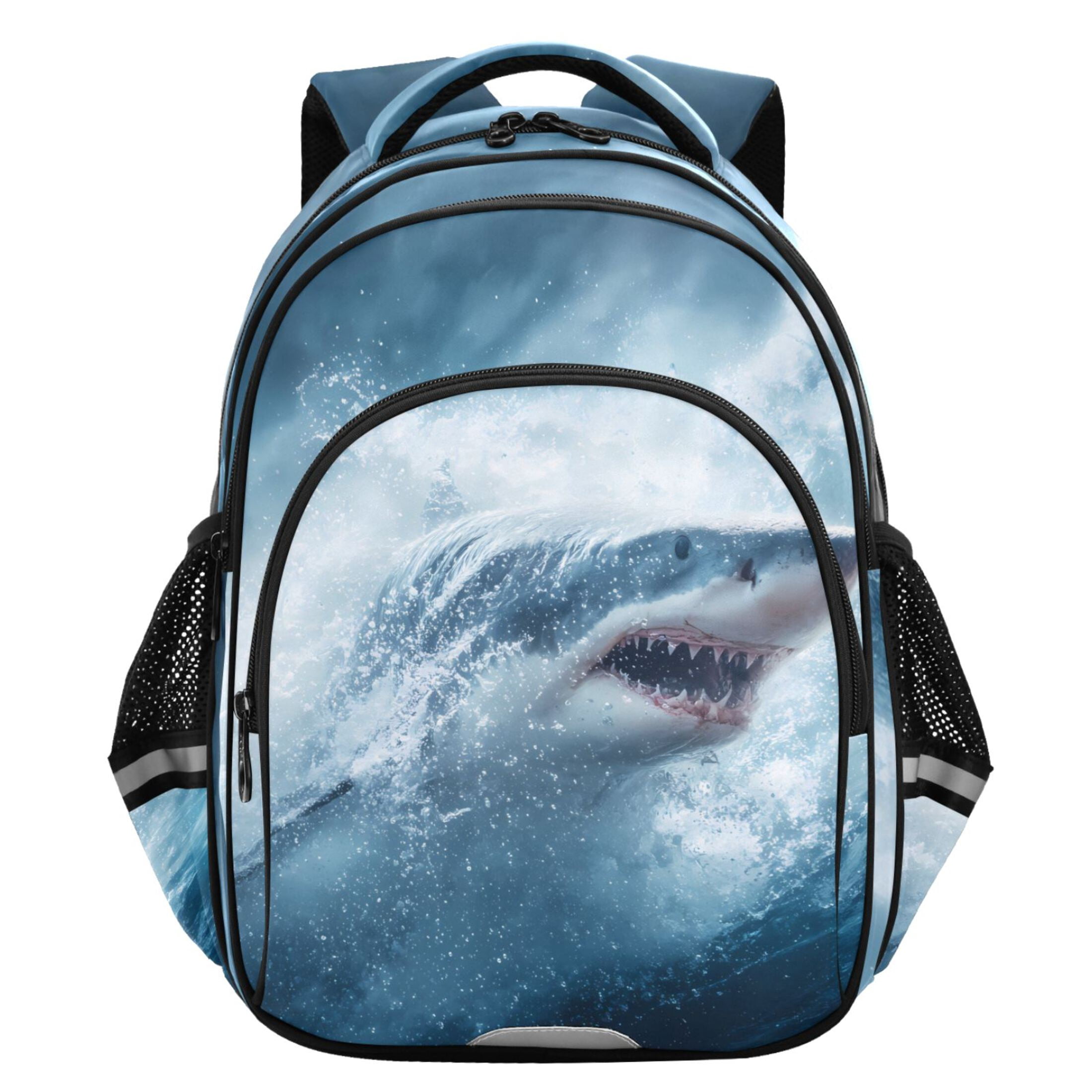ALAZA Shark Cool School Backpack Elementary Bag Student Bookbag Travel ...