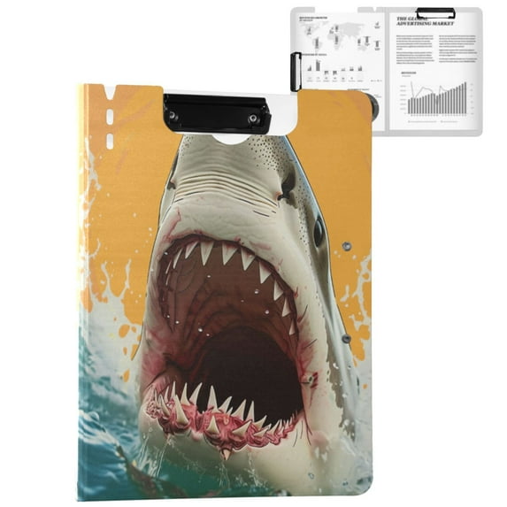 ALAZA Shark Mouth Pattern A4 Foldable Clipboard 360 Degree Folder ...