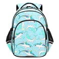 ALAZA Sharks Green School Backpack Elementary Bag Student Bookbag ...