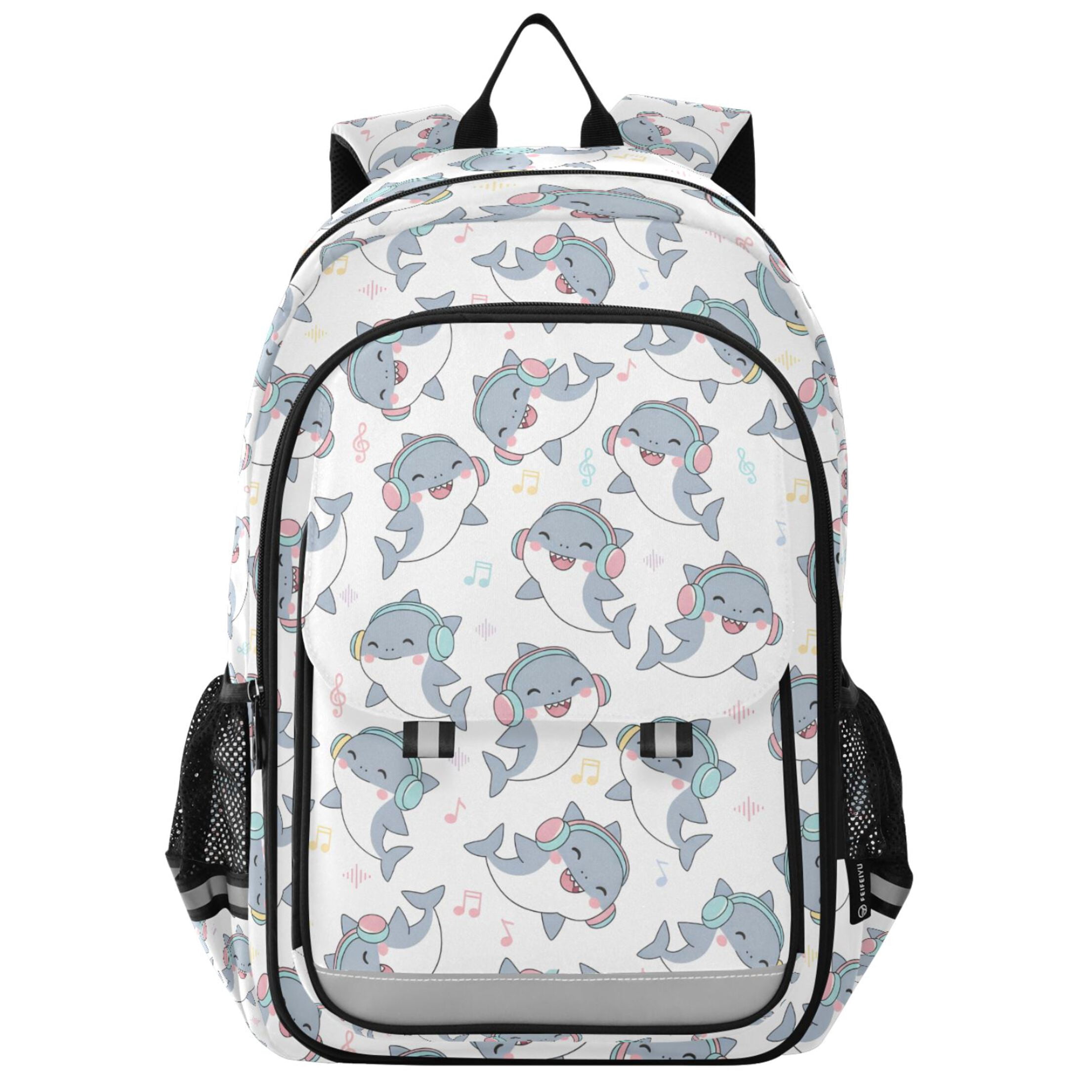 ALAZA Sharks Listening Music School Laptop Backpack Travel Bag Casual ...