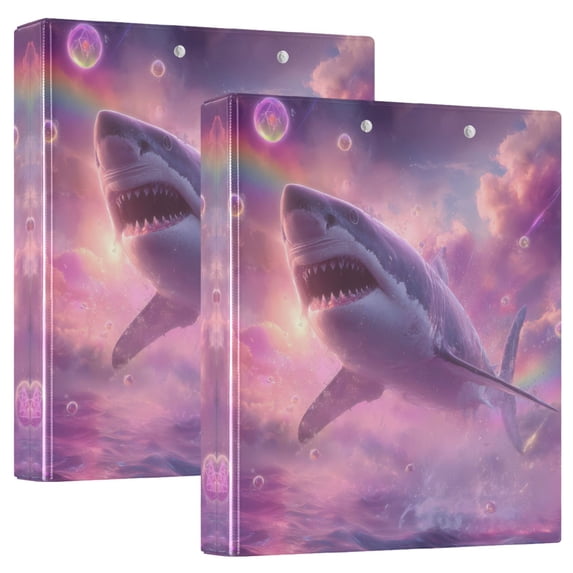 ALAZA Sharks and Bubbles Hardcover 3 Ring Binder 1.5" D-Rings with ...