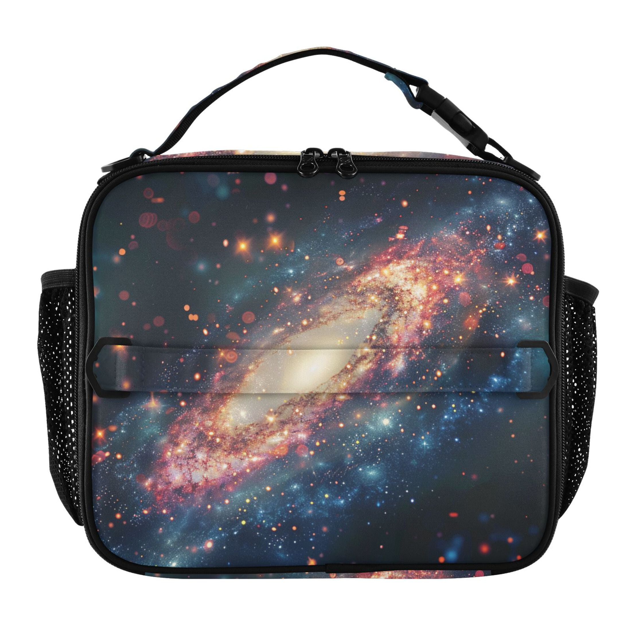 ALAZA Shiney Glittering Galaxy Lunch Box Insulated Lunch Bag Cooler ...