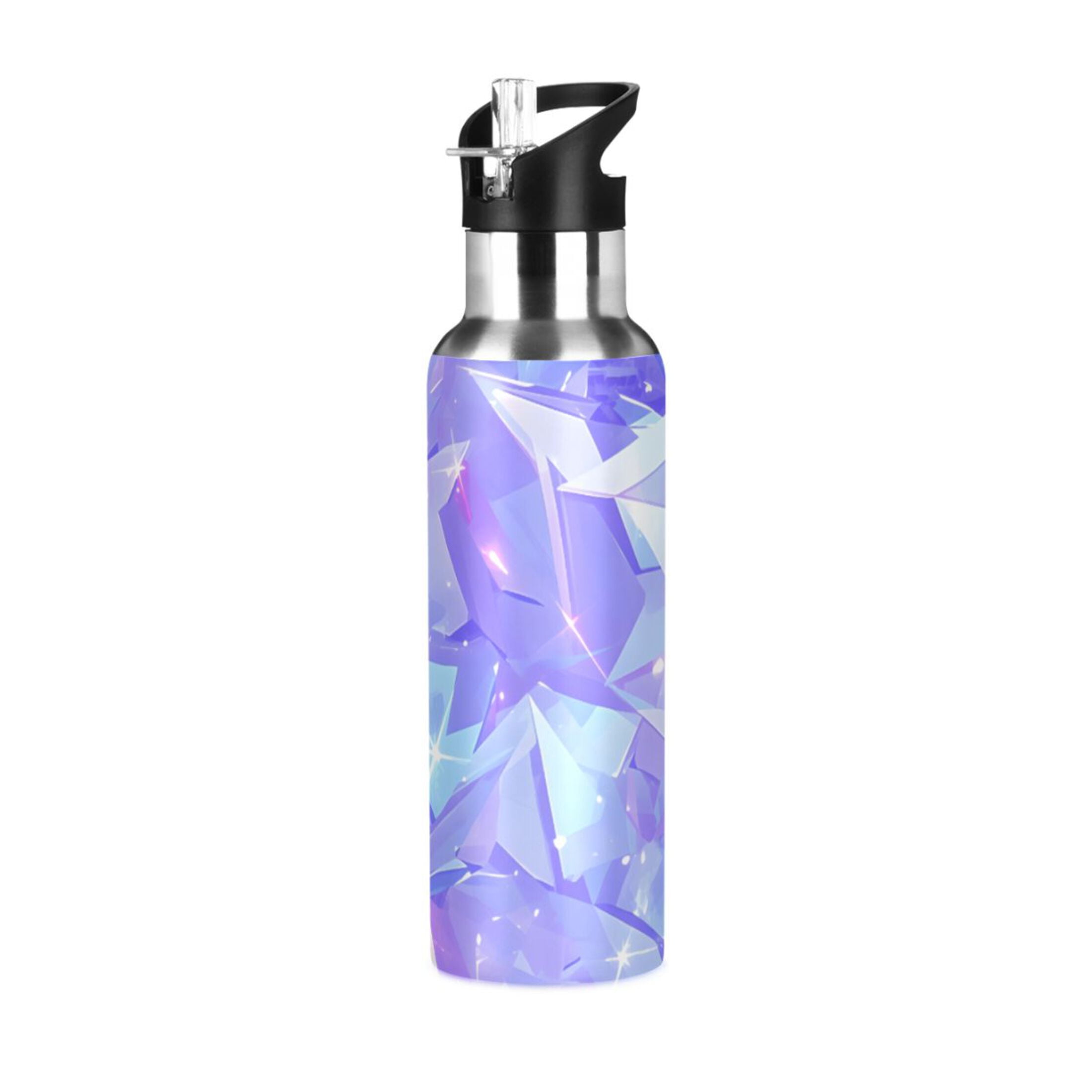 ALAZA Shiny Geometric Shape Print Water Bottle Insulated Flask ...