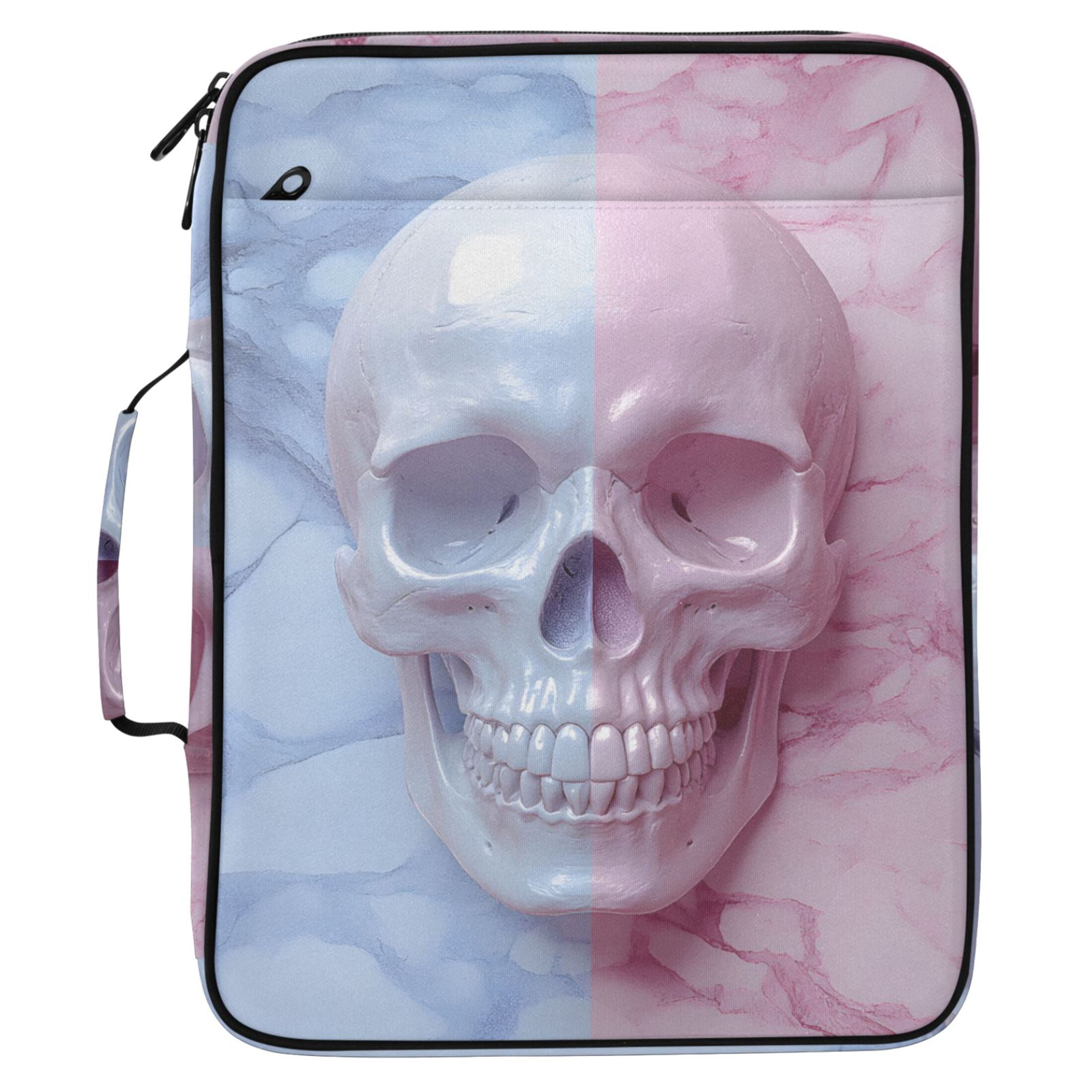 ALAZA Skeleton Abstract Pattern Expanding Accordion File Folder 3 Ring ...