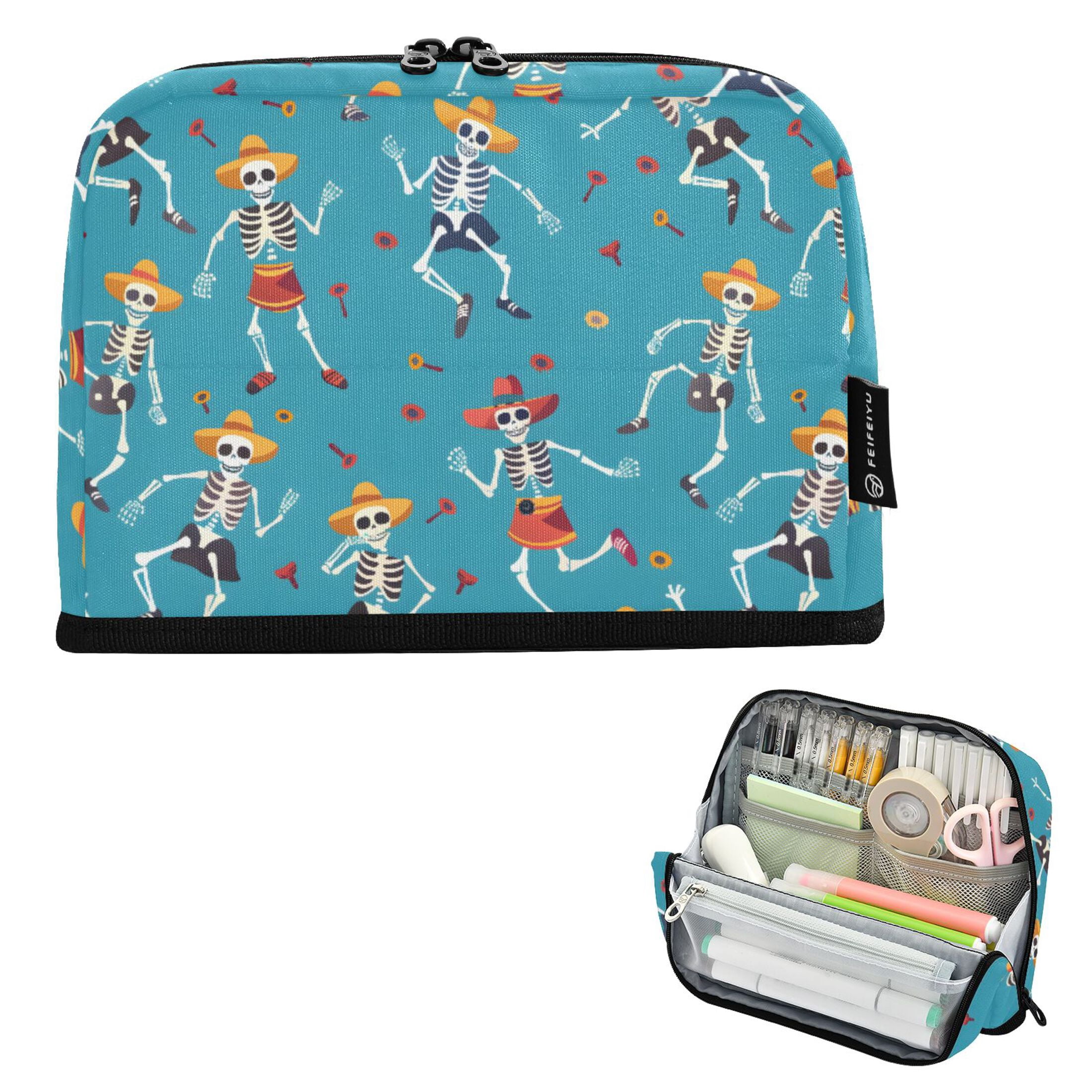 ALAZA Skull Dance Pencil Case Pen Pouch Bag Large Capacity Organizer ...