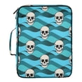 ALAZA Skull on Wave Pattern Expanding Accordion File Folder 3 Ring ...