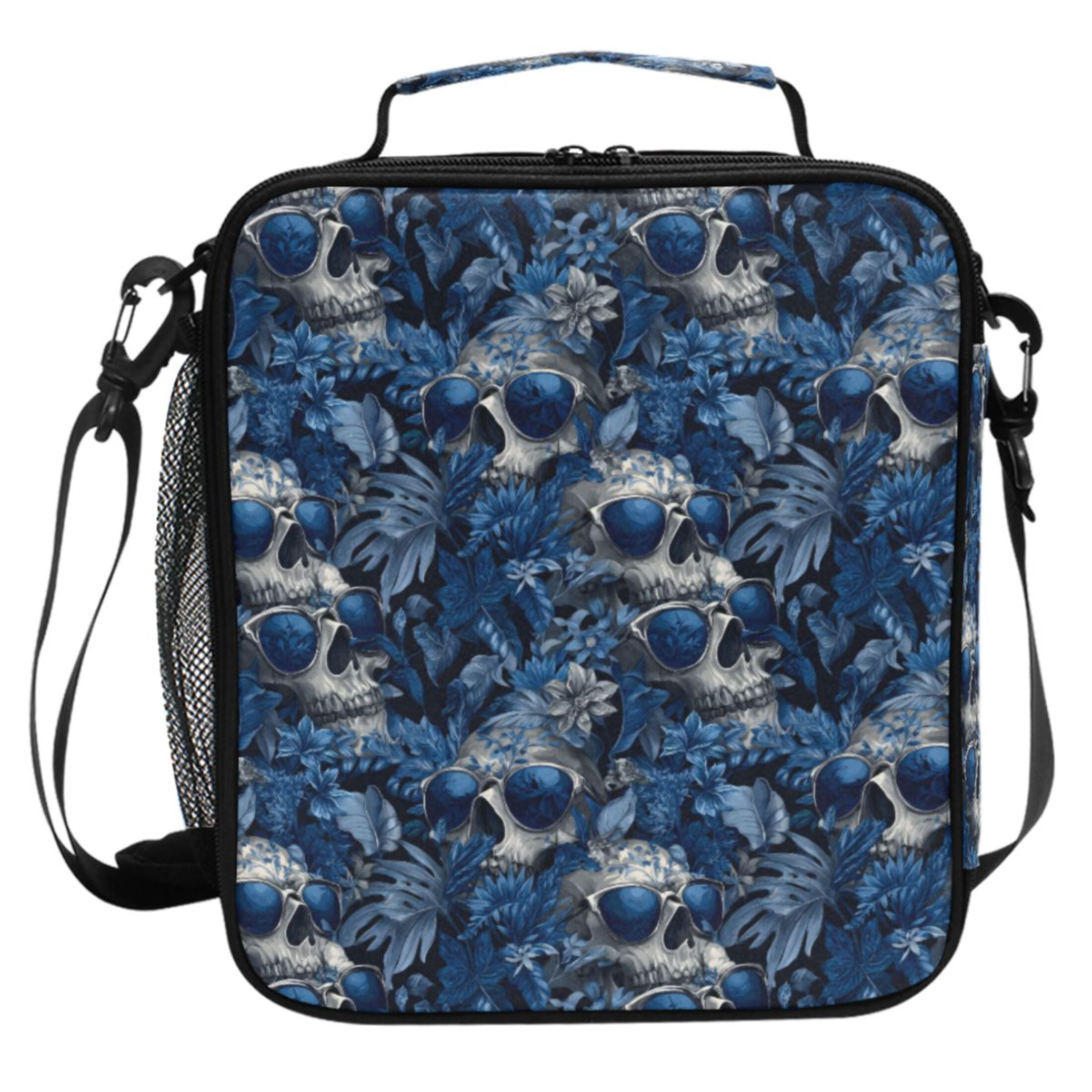 ALAZA Skull with Sunglasses Lunch Box Insulated Cooler Lunch Bag with ...