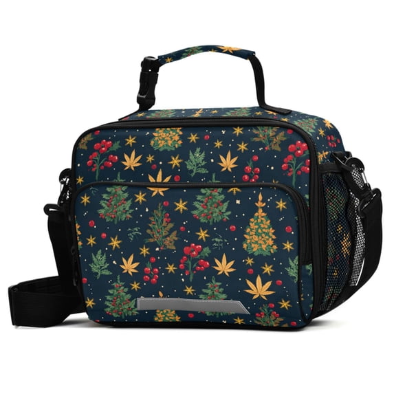 ALAZA Snowflakes Leaves Tree Lunch Box Insulated Cooler Bag Reusable ...