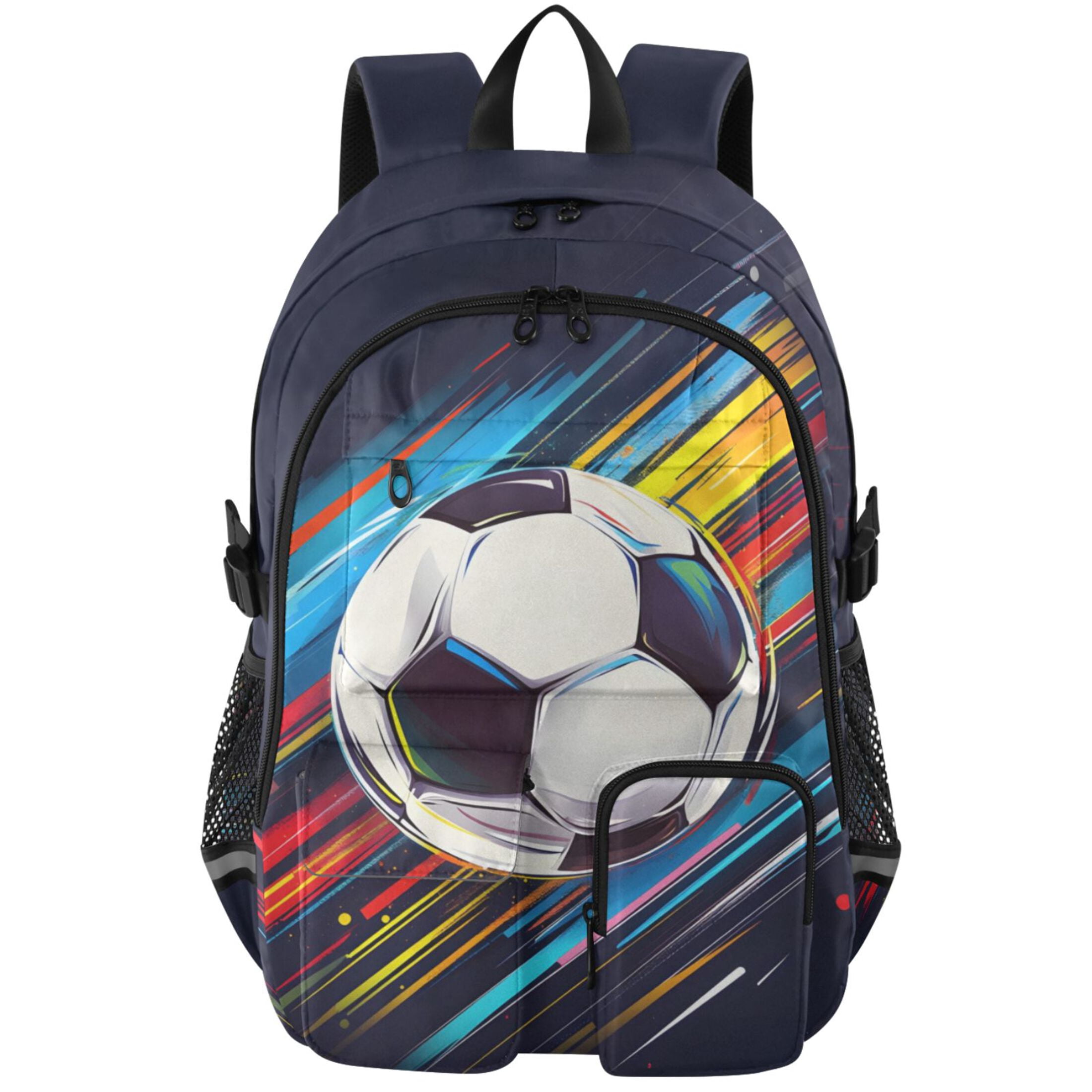 ALAZA Soccer Ball Art Print Student Backpack School Bookbag Large ...