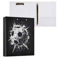ALAZA Soccer Ball Black Hardcover 3 Ring Binder 1.5" D-Rings with ...