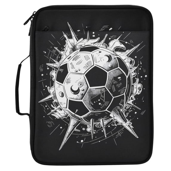 ALAZA Soccer Ball Black Pattern Expanding Accordion File Folder 3 Ring ...