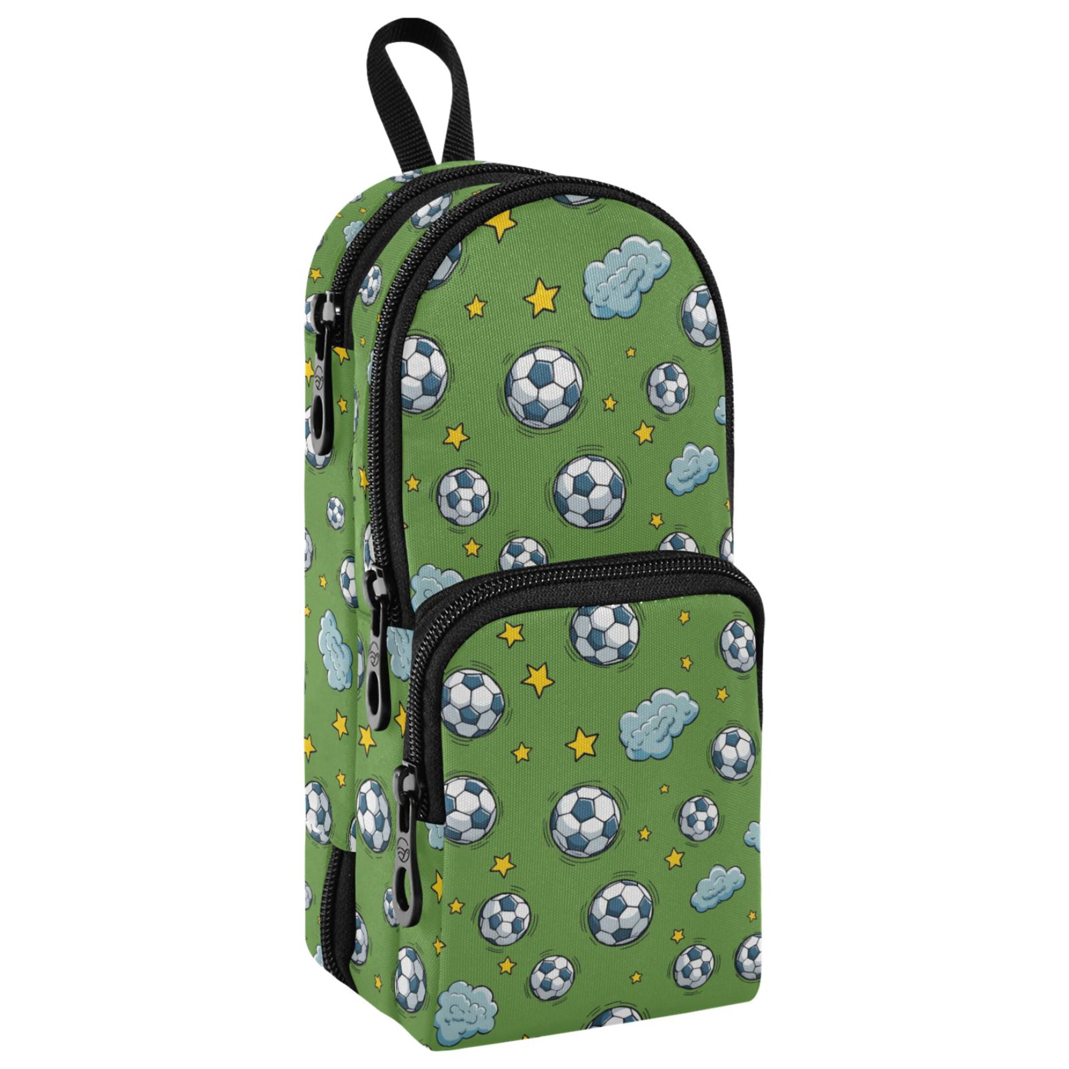 ALAZA Soccer Balls Stars Pencil Case Pen Pouch Stationery Organizer Bag ...