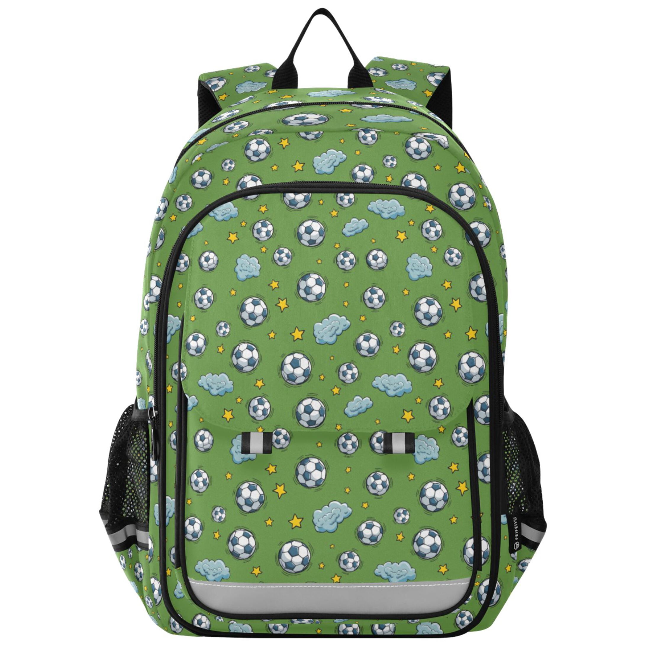 ALAZA Soccer Balls Stars School Laptop Backpack Travel Bag Casual ...