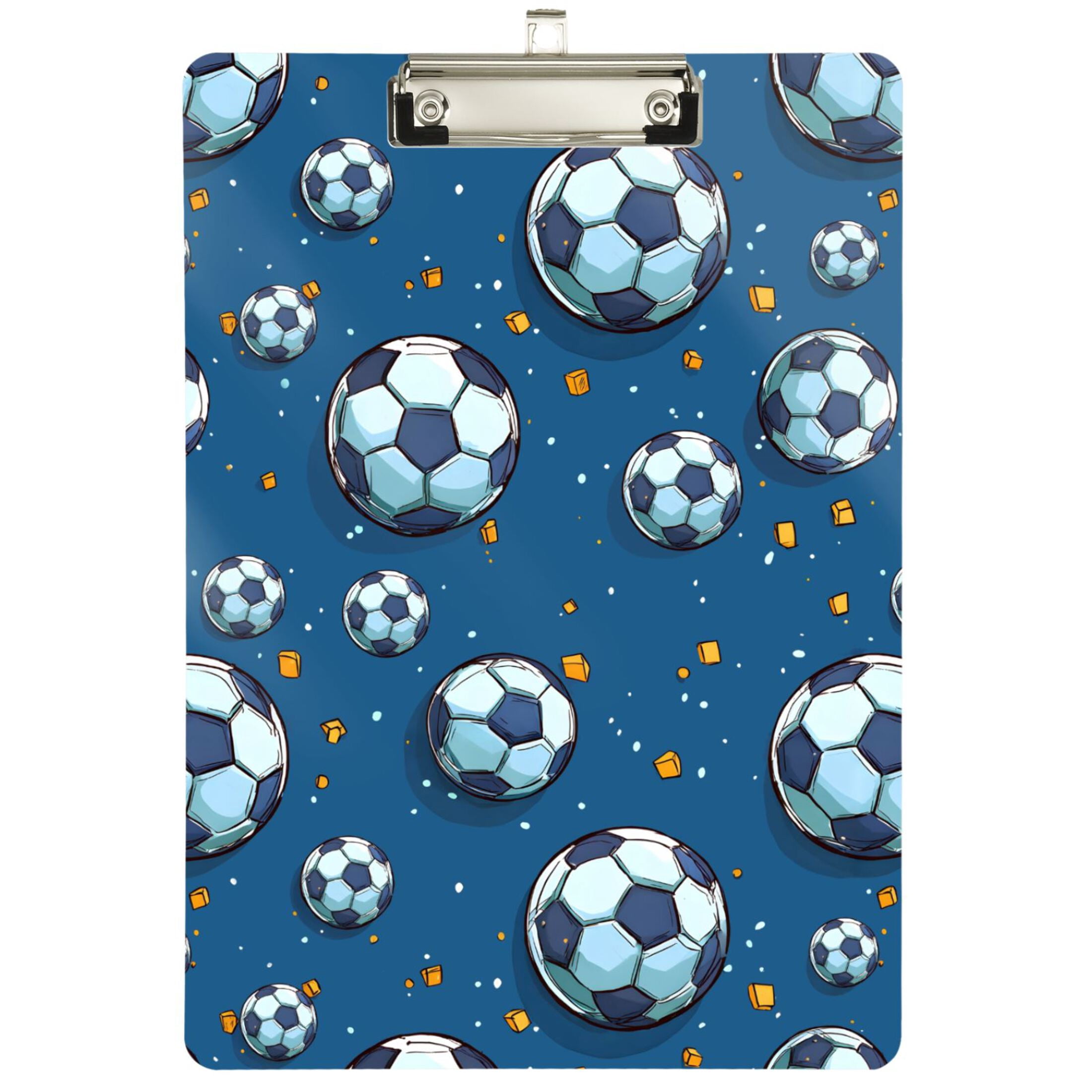 ALAZA Soccer Footballs Plastic Clipboard A4 Letter Size Decorative ...