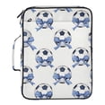 ALAZA Soccer with Bows Pattern Expanding Accordion File Folder 3 Ring ...