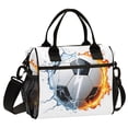 ALAZA Soccer with Fire Print Cooler Lunch Bag Insulated Reusable Lunch ...