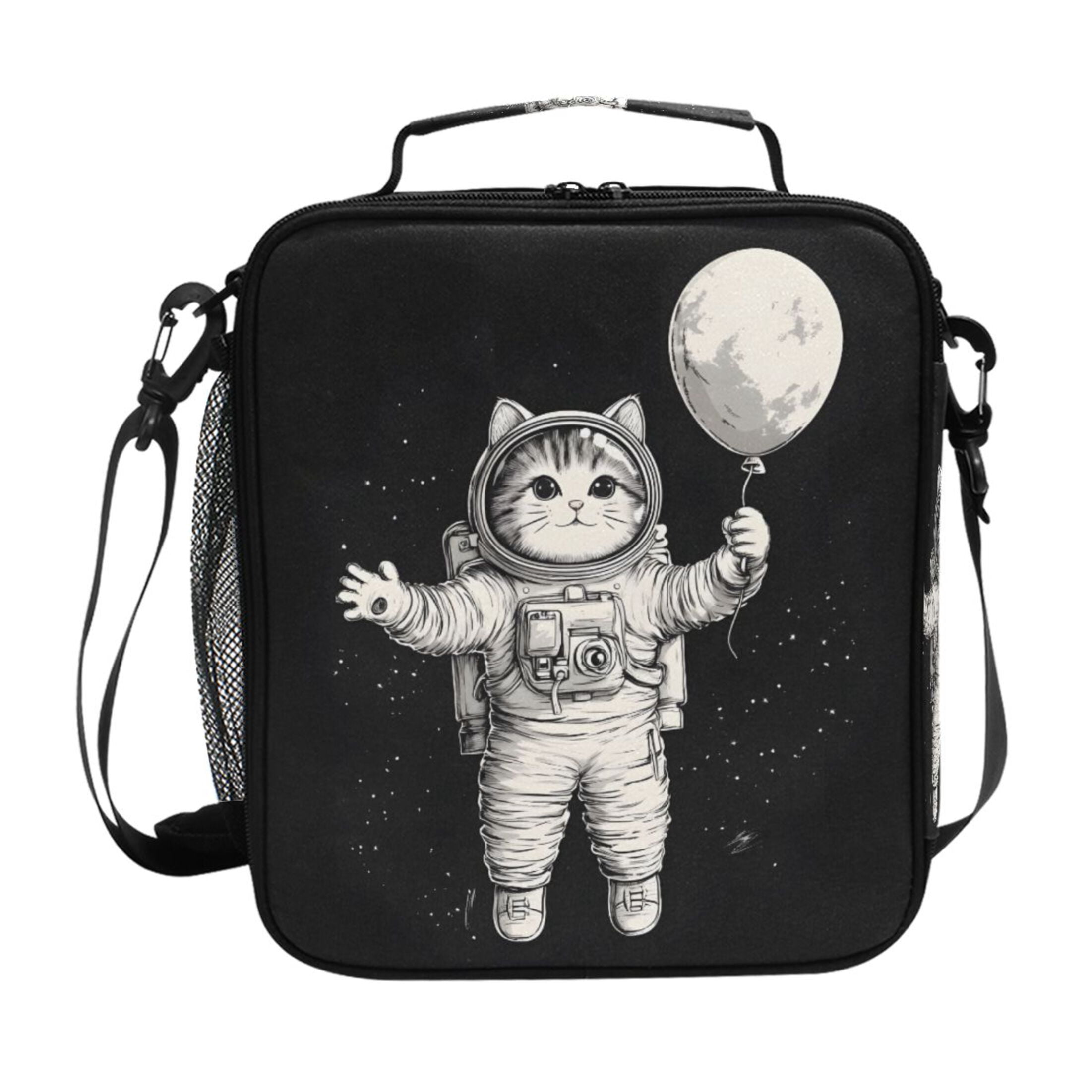ALAZA Space Cute Cat Lunch Box Insulated Lunch Bag Reusable Thermal ...