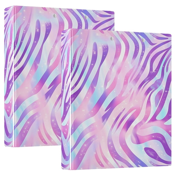 ALAZA Sparkling Purple Hardcover 3 Ring Binder 1.5" D-Rings with ...