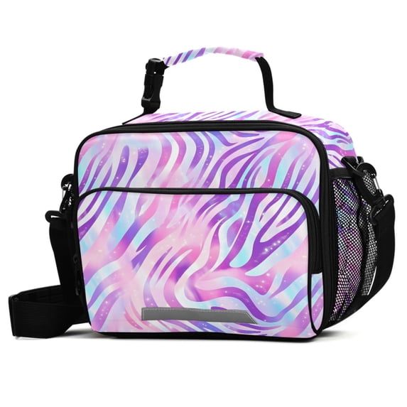 ALAZA Sparkling Purple Lunch Box Insulated Cooler Bag Reusable Tote ...