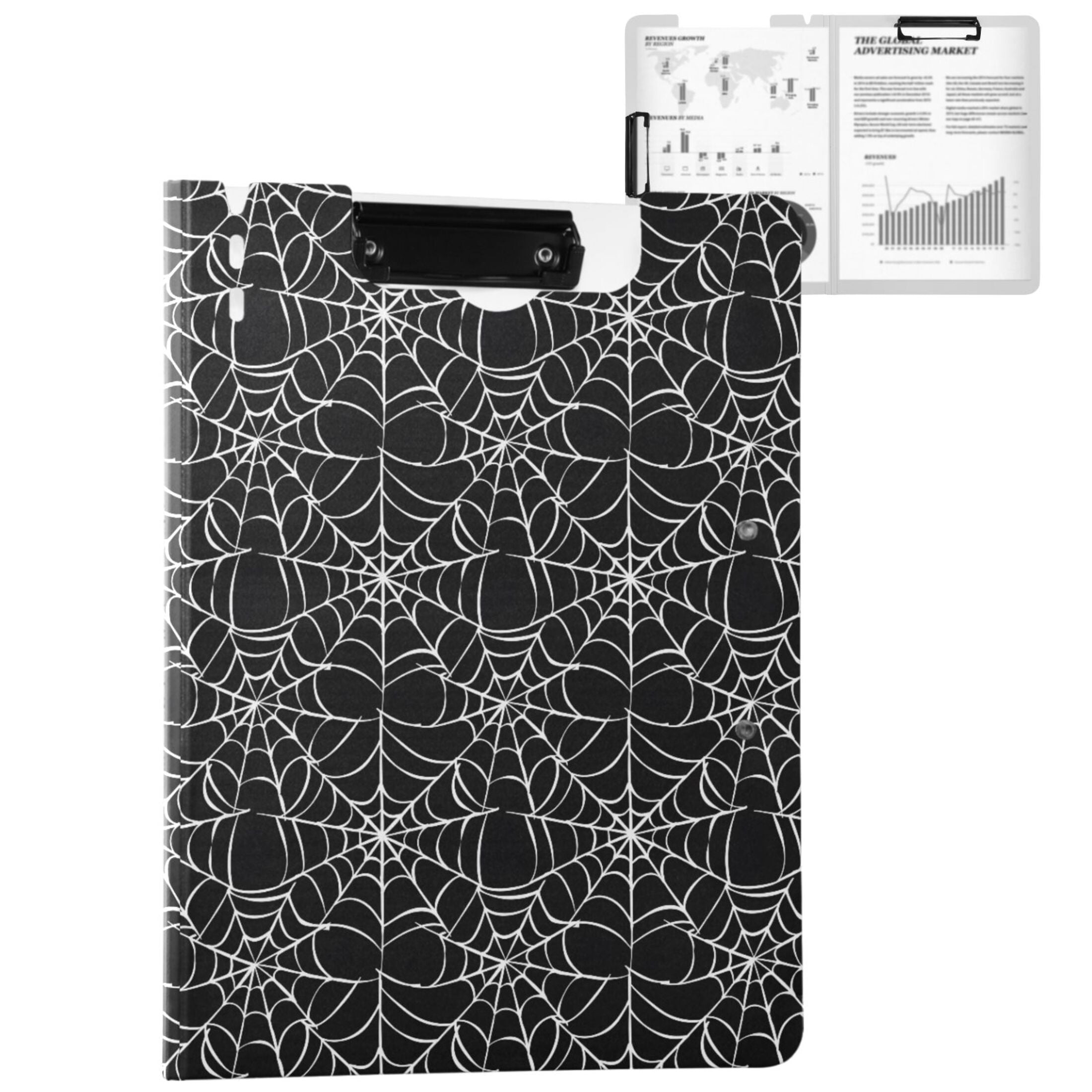 ALAZA Spiders Webs A4 Foldable Clipboard 360 Degree Folder Binder ...