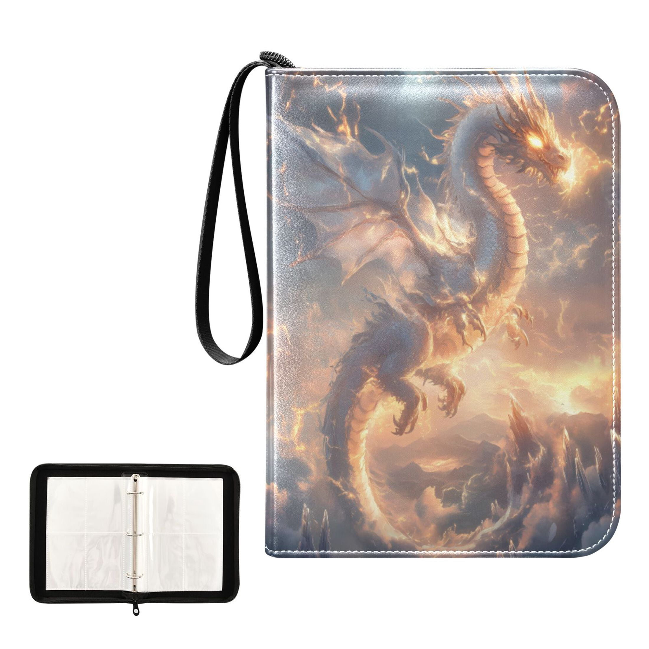 ALAZA Spread Wings Dragon Trading Card Binder 4 Pocket Cards Collection ...