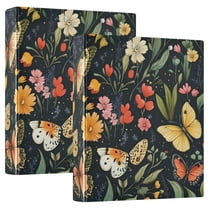 ALAZA Elegant Tropical Floral-a5 Hardcover 3 Ring Binder 1.5" Round ...