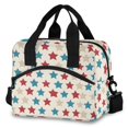 ALAZA Star Pattern Insulated Lunch Box Large Reusable Cooler Bag with ...