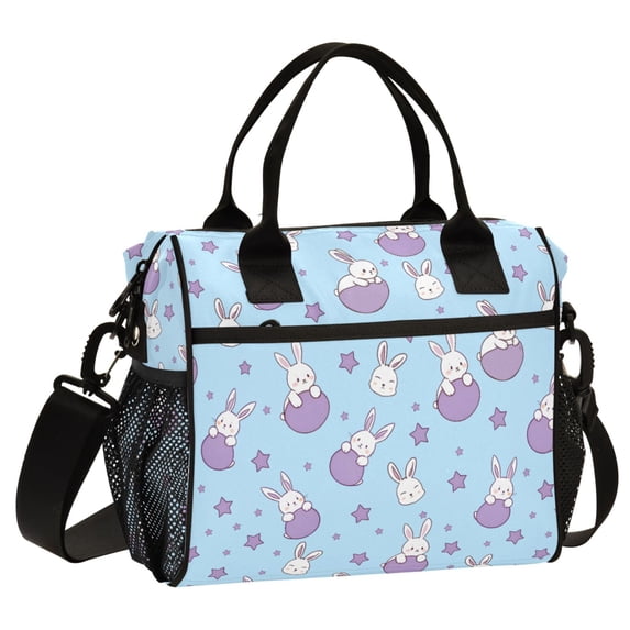 ALAZA Star Rabbits Print Cooler Lunch Bag Insulated Reusable Lunch Tote ...