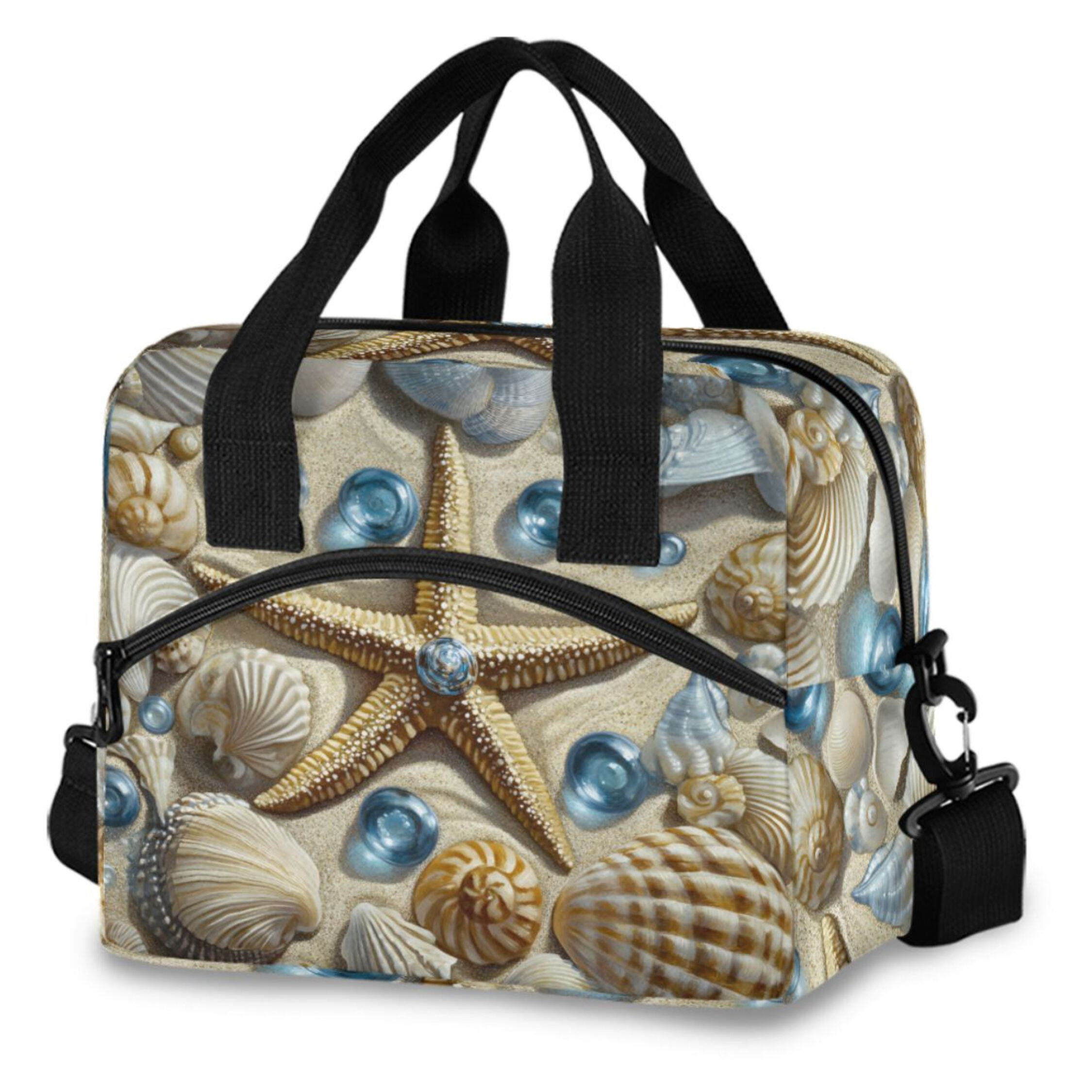 ALAZA Starfish Conch Insulated Lunch Box Large Reusable Cooler Bag with ...