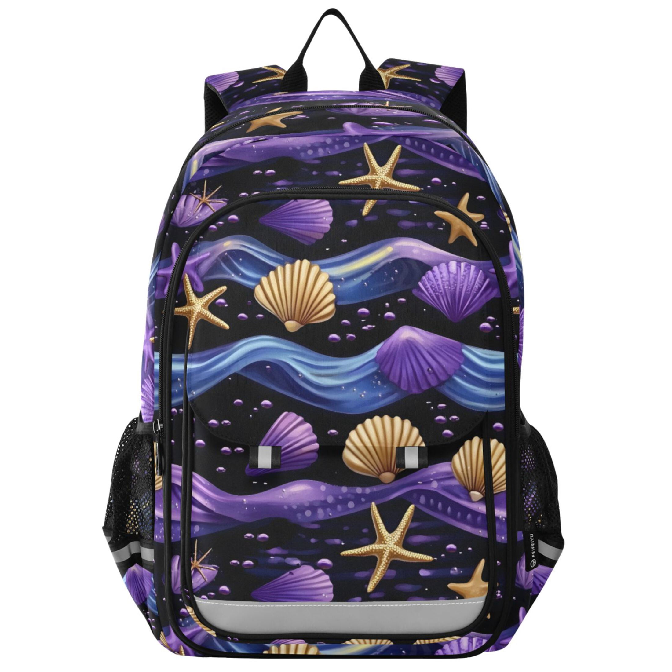 ALAZA Starfish Seashells School Laptop Backpack Travel Bag Casual ...