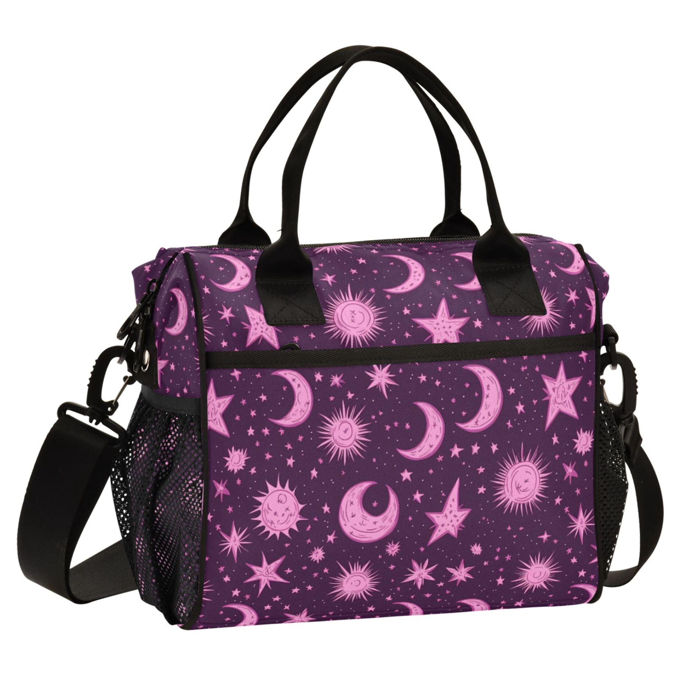 ALAZA Stars Boho Moon Print Cooler Lunch Bag Insulated Reusable Lunch ...
