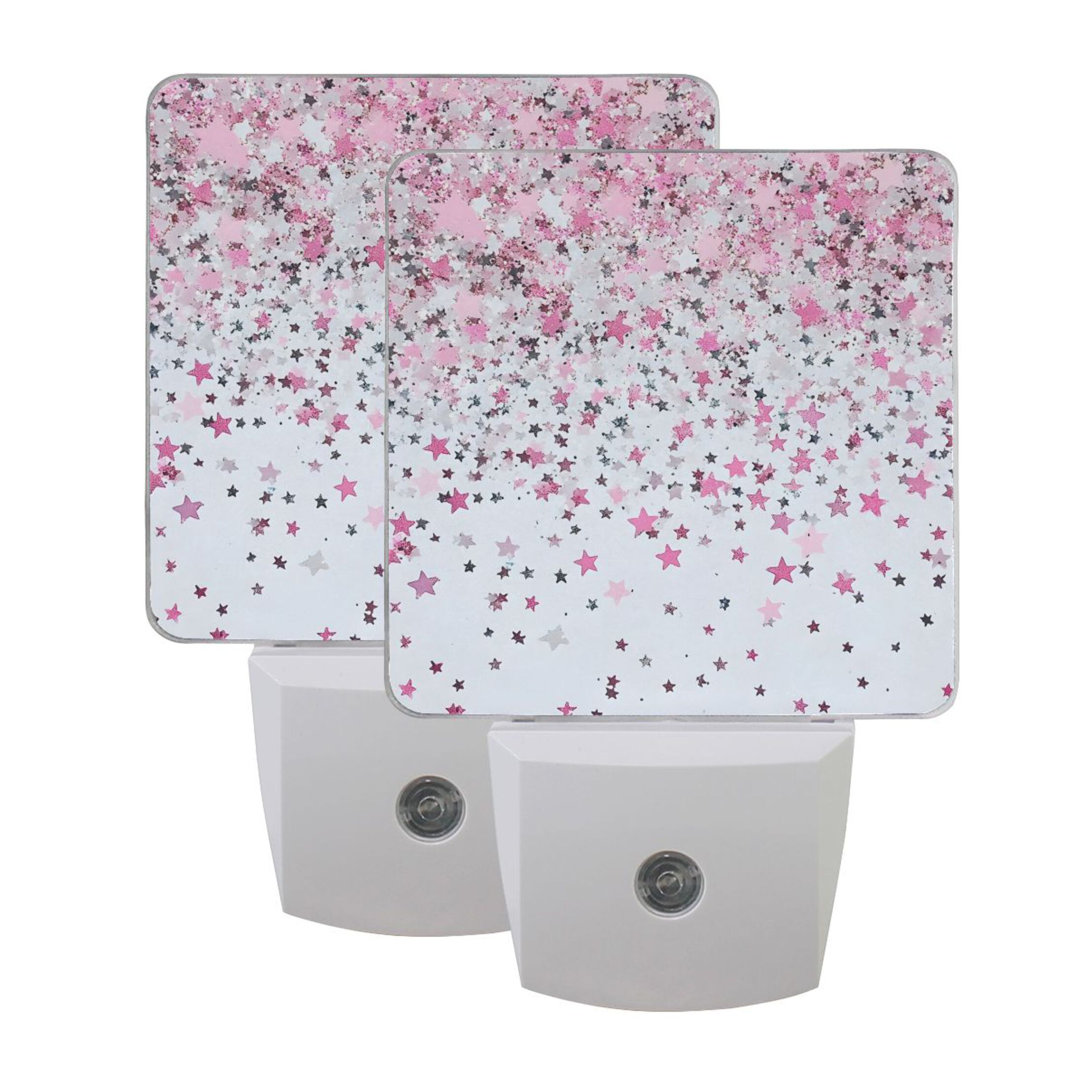 ALAZA Stars Falling Night Lights 2 Pack Plug-in Wall LED Nightlight ...