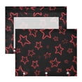 ALAZA Stars Pattern Pencil Pouch 3 Ring Binder with Clear Window ...