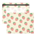 ALAZA Strawberry Cute Pattern Pencil Pouch 3 Ring Binder with Clear ...