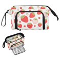 ALAZA Strawberry Red Pencil Pouch Big Capacity Pencil Case Zipper ...